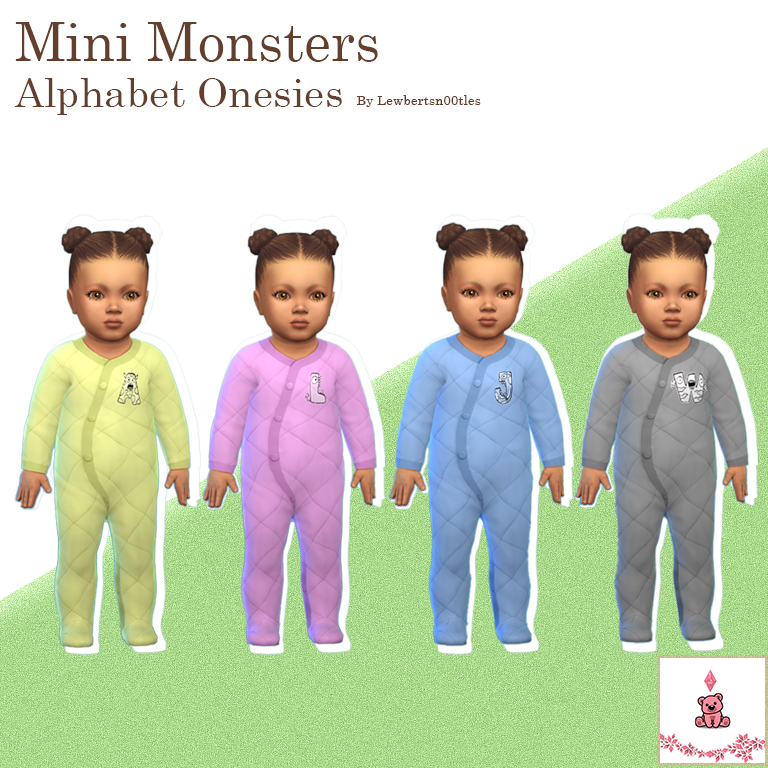 Infant Alphabet Onesies - The Sims 4 Create a Sim - CurseForge