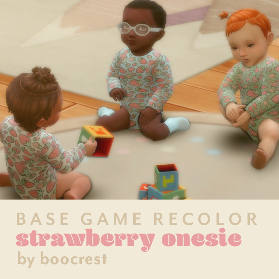 infant strawberry onesie - base game recolor - boocrest - Files - The ...