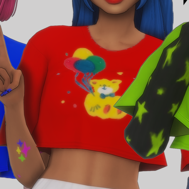 OVERSIZED GRAPHIC TEES ! - The Sims 4 Create a Sim - CurseForge