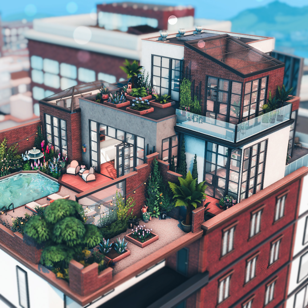 Rooftop Oasis 🌴 - The Sims 4 Rooms / Lots - CurseForge