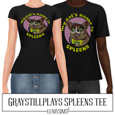 GRAYSTILLPLAYS SPLEENS TSHIRT - The Sims 4 Create a Sim - CurseForge