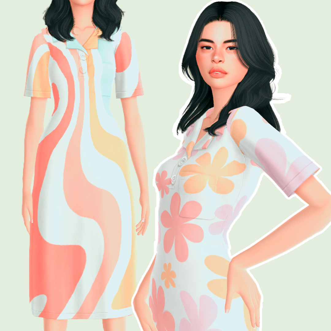 Groovy T-shirt Dress - The Sims 4 Create a Sim - CurseForge