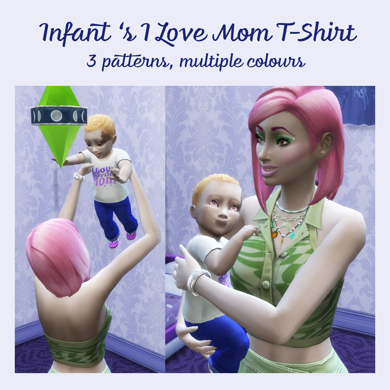 Infant's I Love Mom T-Shirt - The Sims 4 Create a Sim - CurseForge