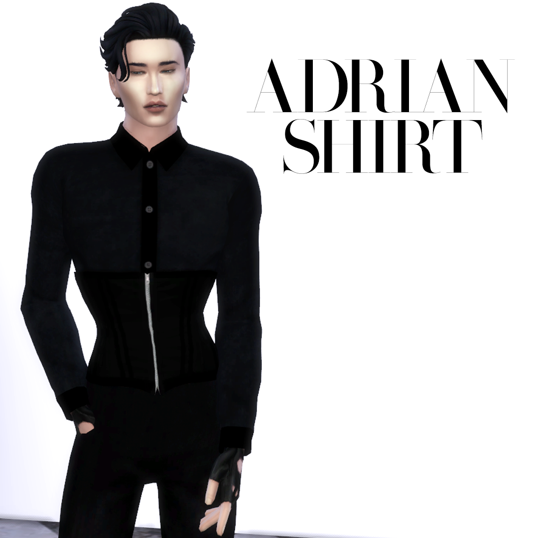 Adrian Shirt (Niche Noir Collection) - Files - The Sims 4 Create a Sim ...