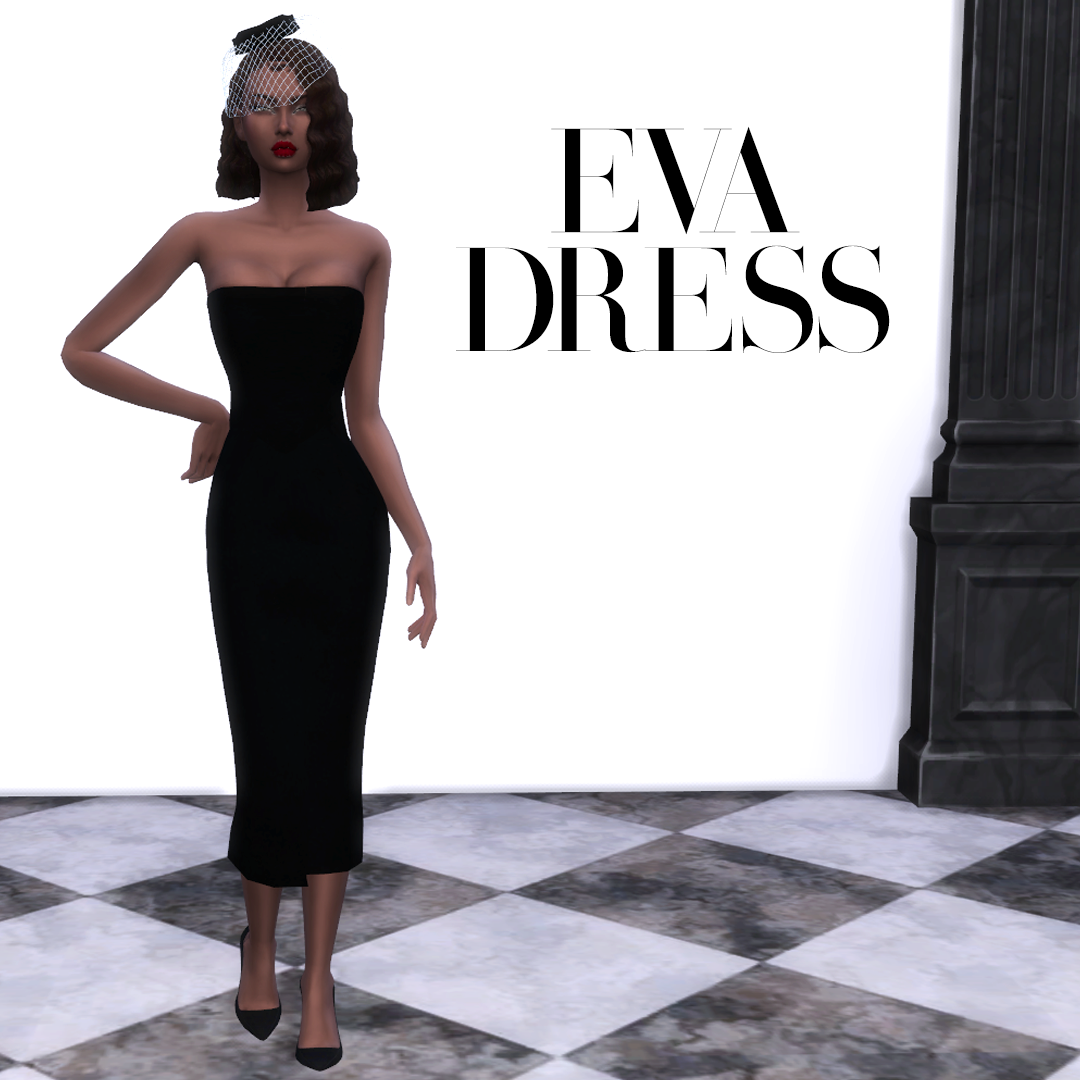 Eva Dress (Niche Noir Collection) - The Sims 4 Create a Sim - CurseForge