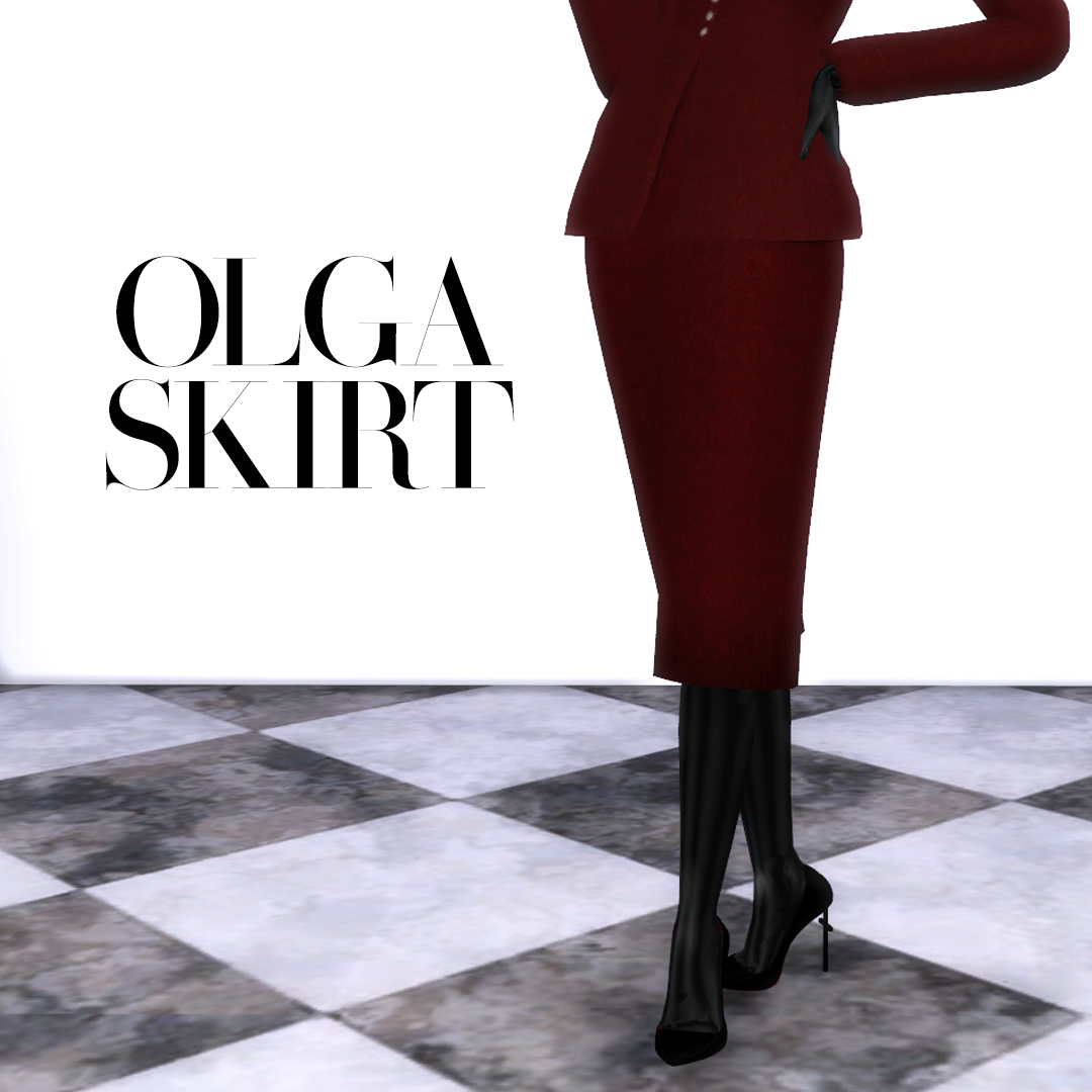 Olga Skirt (Niche Noir Collection) - Dependencies - The Sims 4 Create a ...