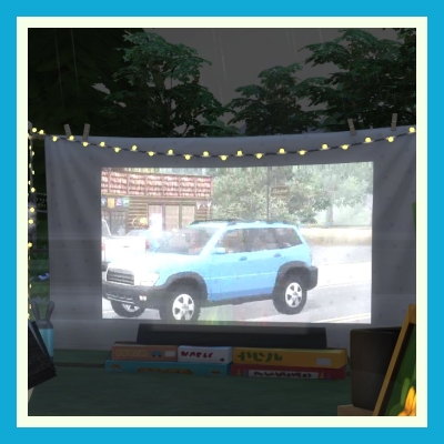 Rainproof Backyard TV Projector - The Sims 4 Mods - CurseForge