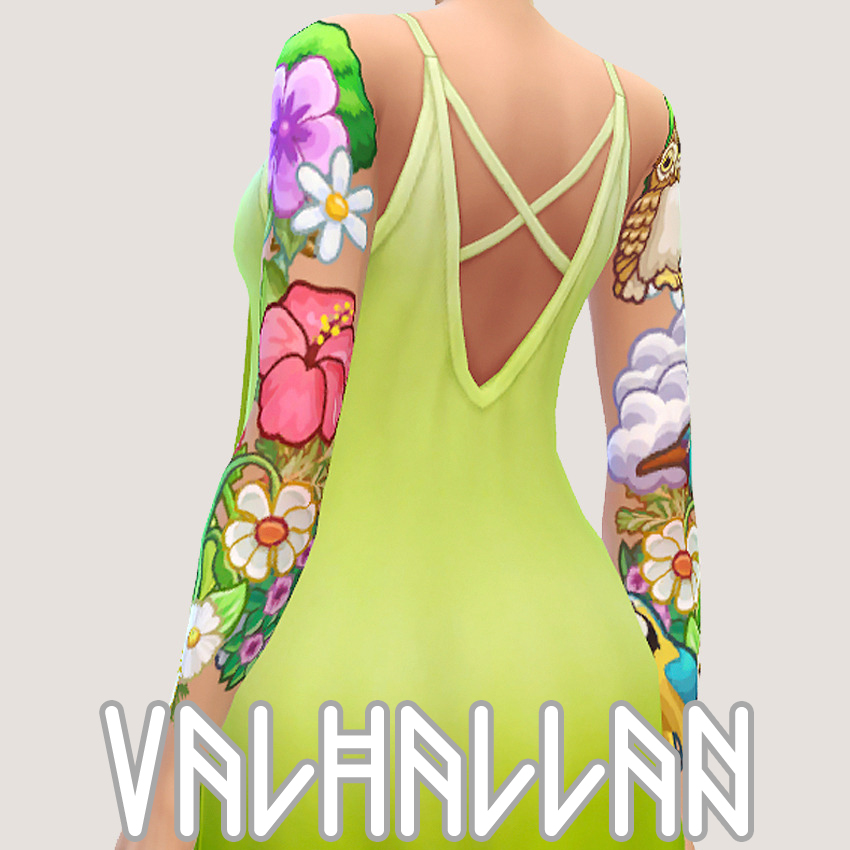 COVERAGE: a Maxis Match tattoo sleeve set by Valhallan - The Sims 4 ...