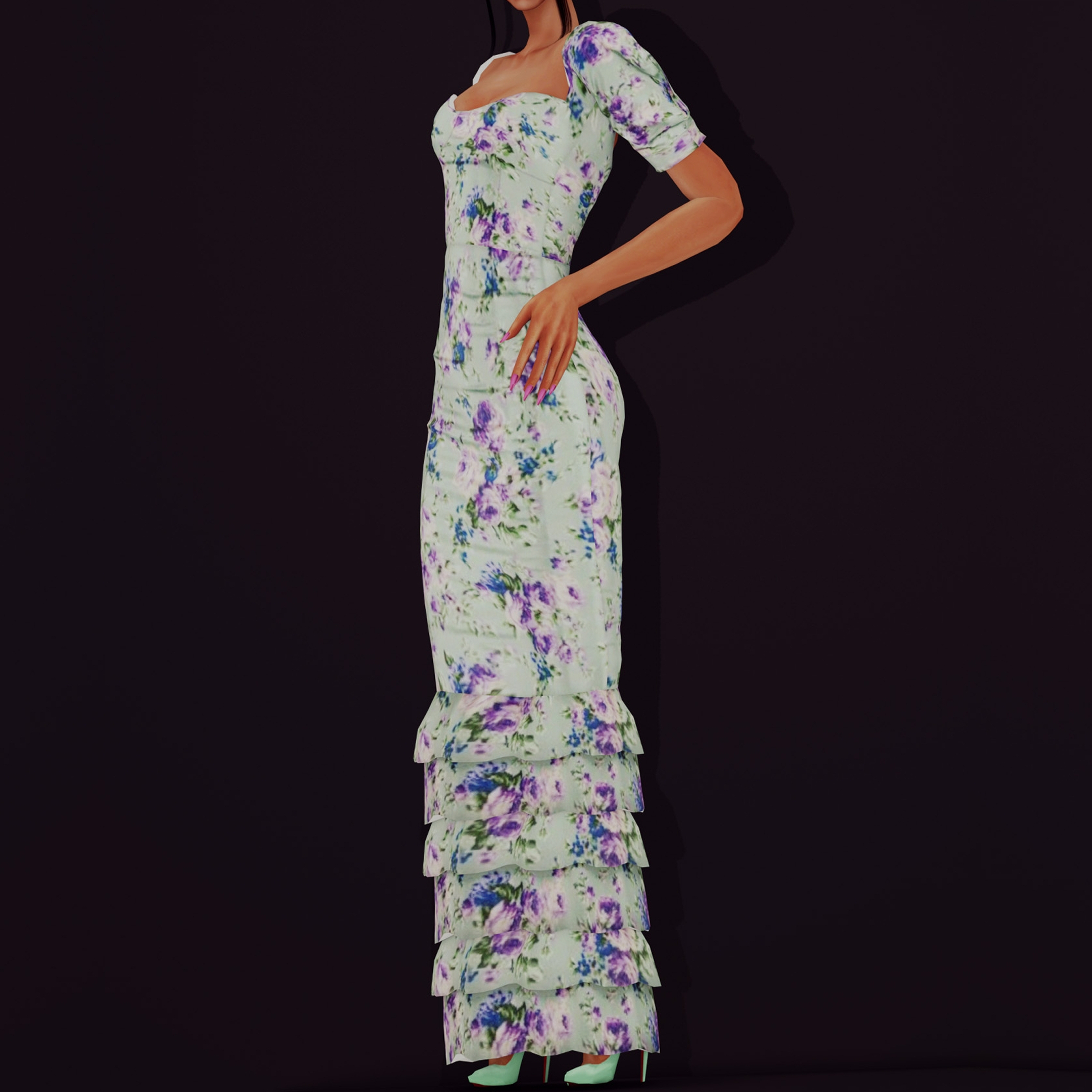 Flamenco dress (Patterns) Download - Create a Sim - The Sims 4