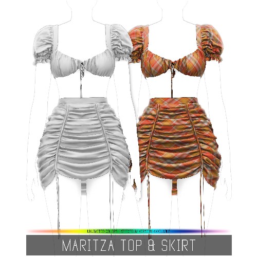 Simpliciaty's Maritza Top & Skirt - Files - The Sims 4 Create a Sim ...