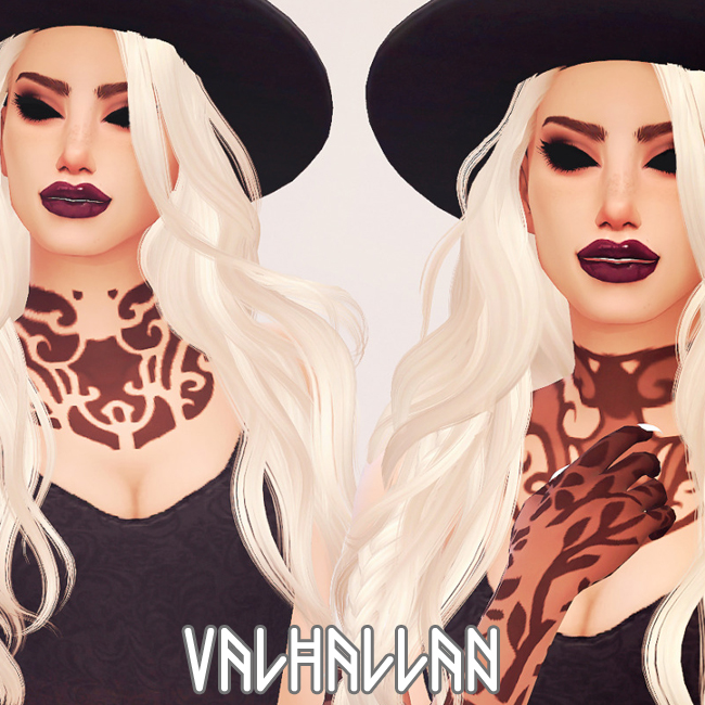 GLORY AND GORE: a Vampire tattoo conversion by Valhallan - The Sims 4 ...