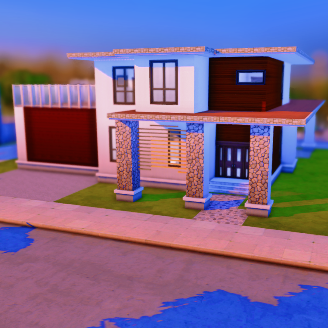 Flat Roof 3 Bedroom House - The Sims 4 Rooms / Lots - CurseForge