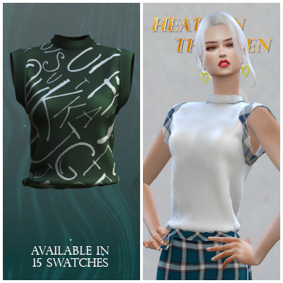 Stand Neck Sleeveless Tee - The Sims 4 Create a Sim - CurseForge