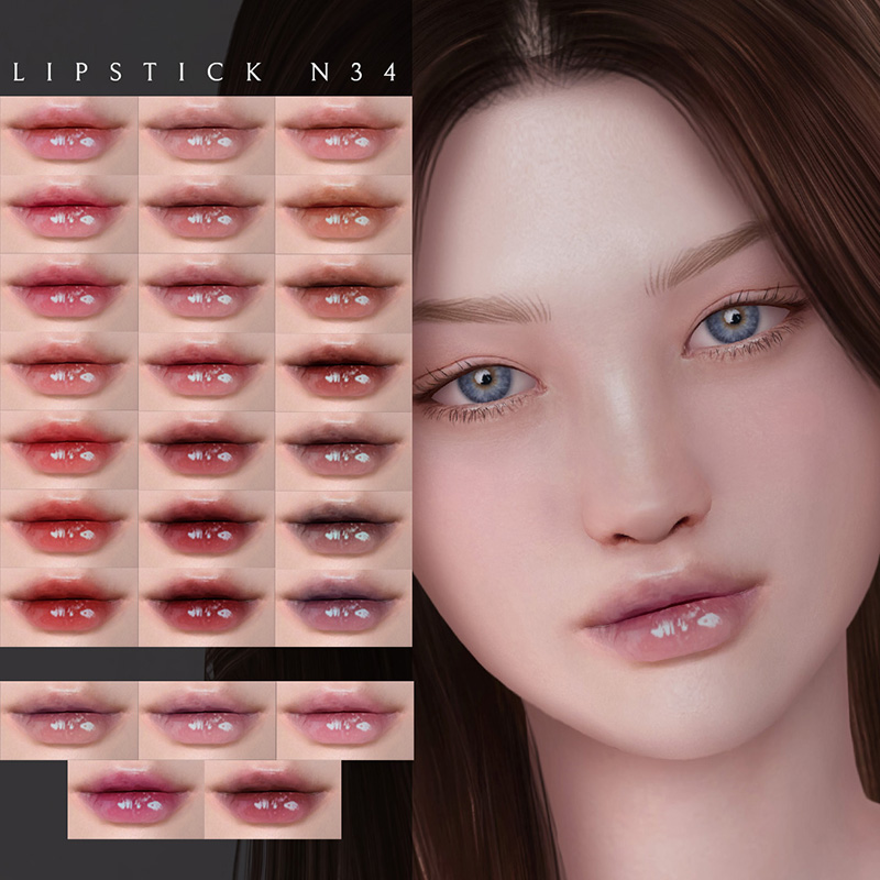 Lipstick N34 - The Sims 4 Create a Sim - CurseForge