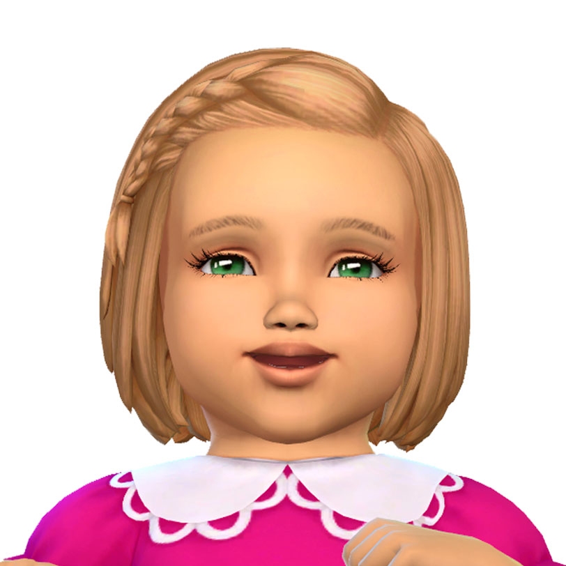 Short Bob Braid for Infants - The Sims 4 Create a Sim - CurseForge