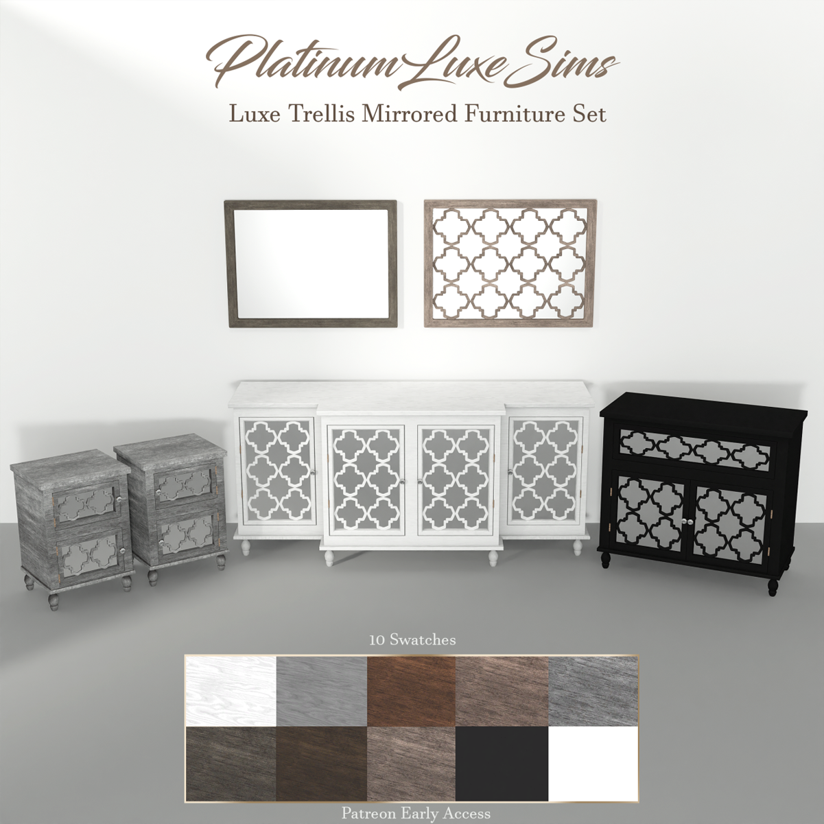 Luxe Trellis Mirrored Furniture Set - The Sims 4 Build / Buy - CurseForge