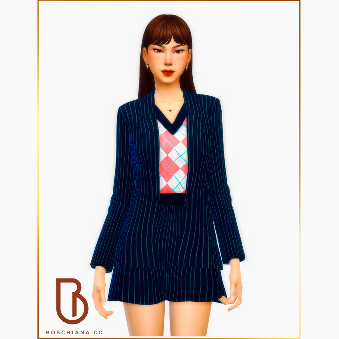 Woman Blazer and Skirt - Leeseo Version 1 - The Sims 4 Create a Sim ...