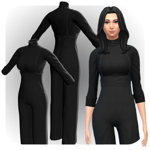 Turtleneck Apron Trousers - The Sims 4 Create a Sim - CurseForge
