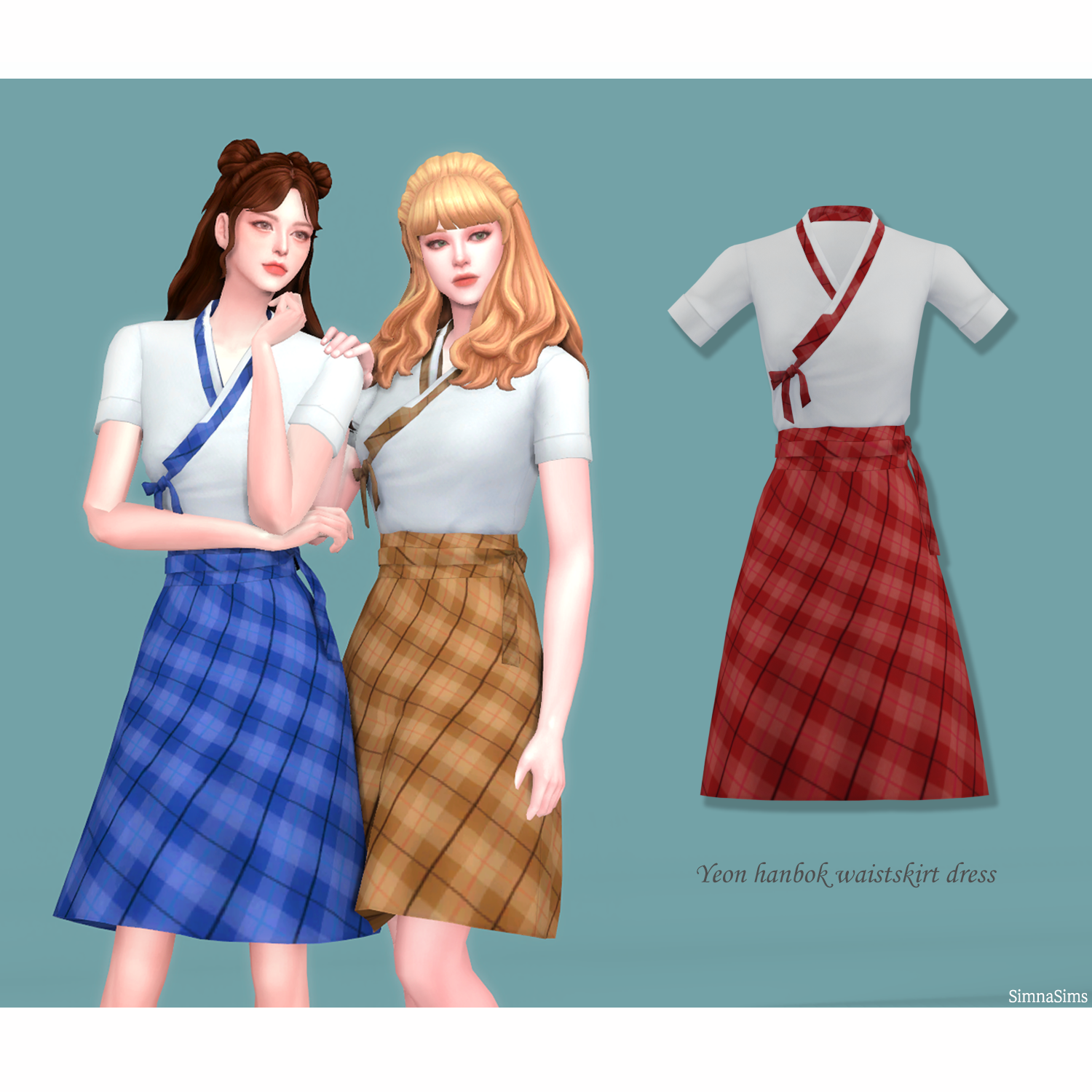 [simna] Yeon hanbok waistskirt dress - The Sims 4 Create a Sim - CurseForge