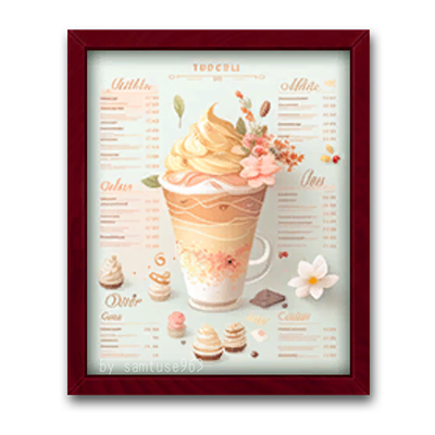 Cafe Menu Frame #1-Samtuse963 - The Sims 4 Build / Buy - CurseForge