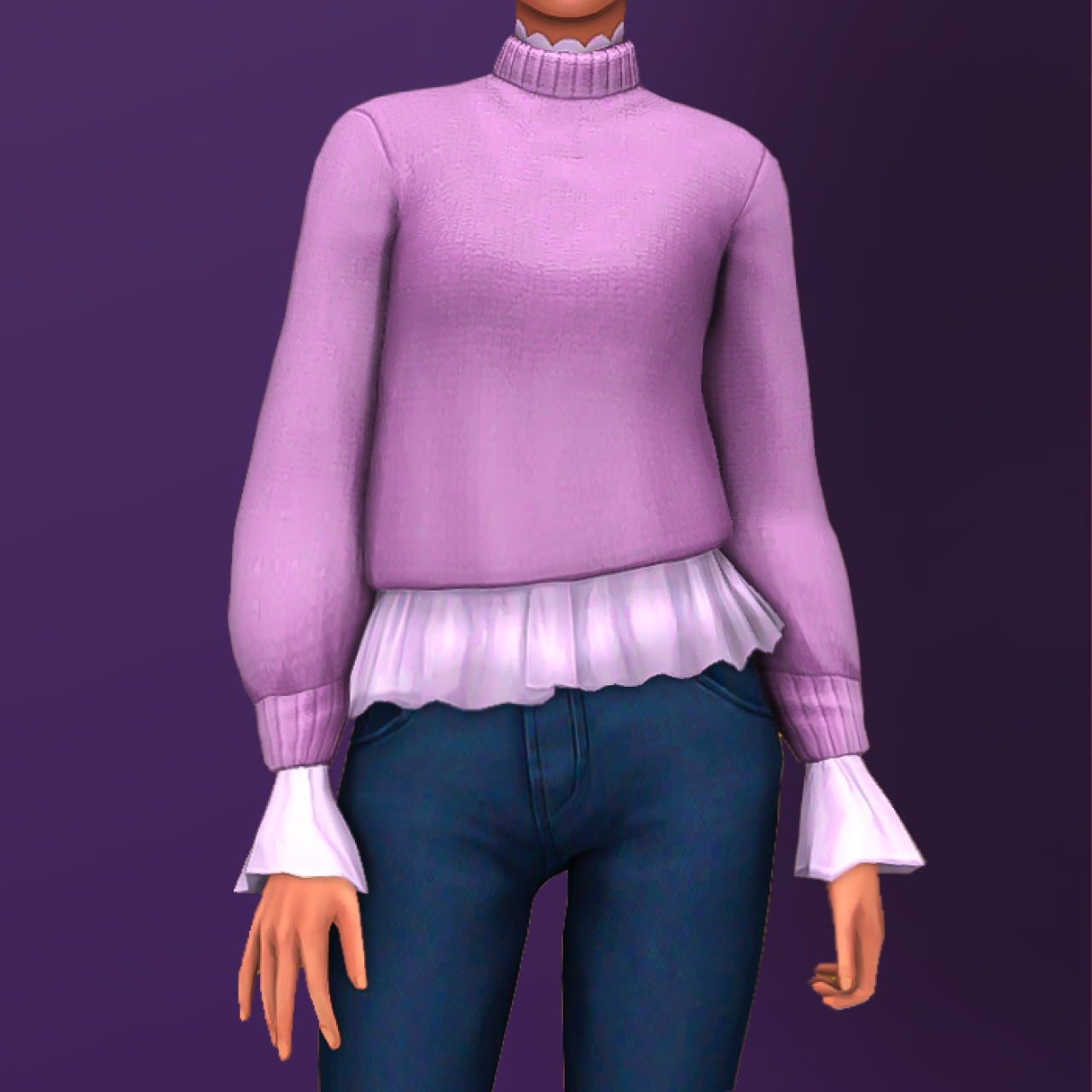 Ruffle Sweater - The Sims 4 Create a Sim - CurseForge