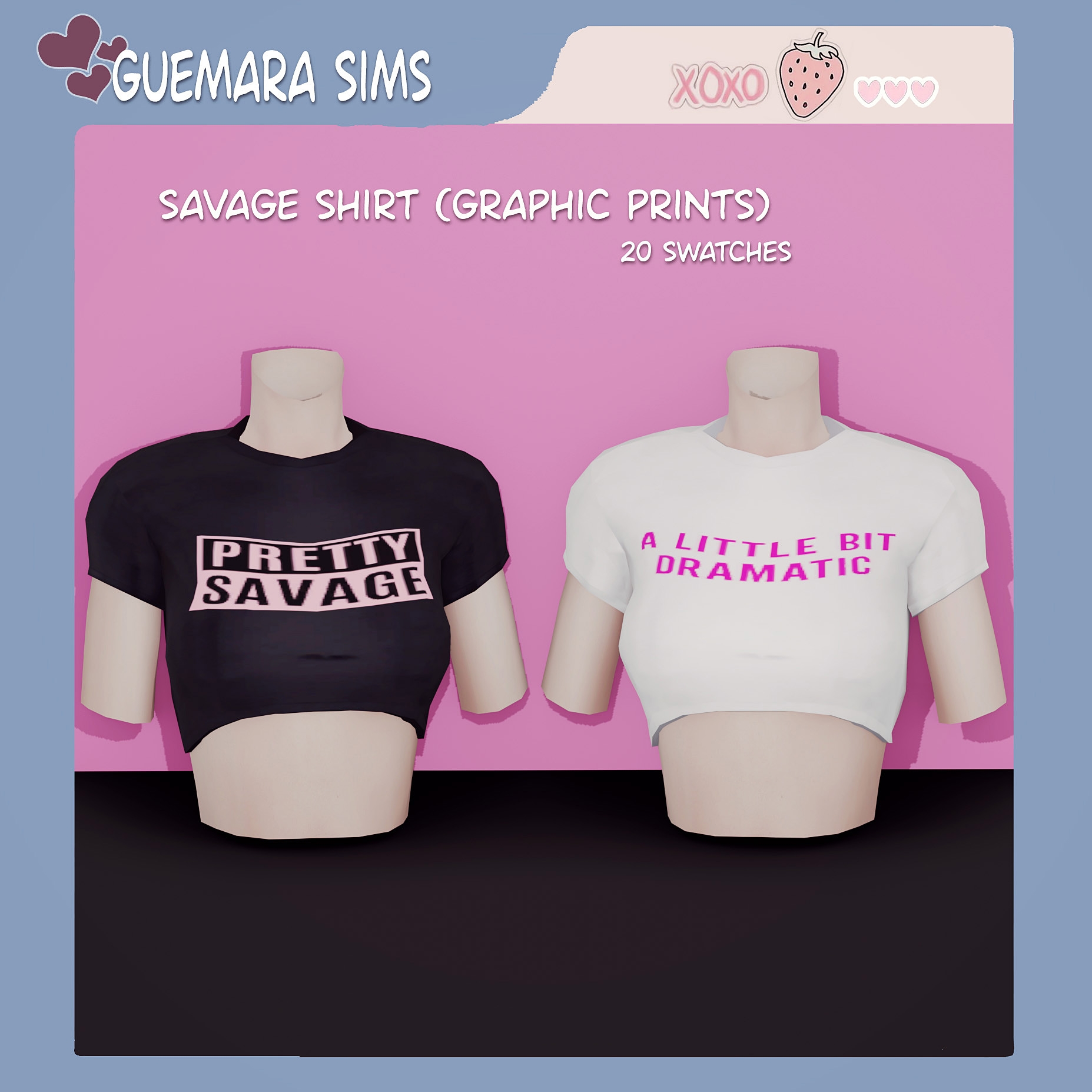 Savage top (Graphic prints) - The Sims 4 Create a Sim - CurseForge