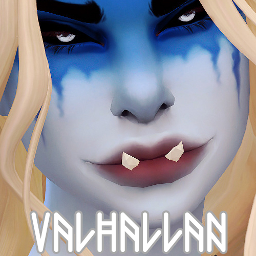 TEENY TUSKS: small troll or orc tusks by Valhallan - Files - The Sims 4 ...
