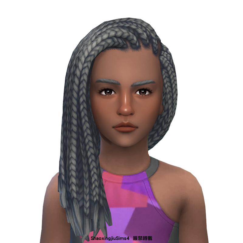 Child Box Braids Side Hair - The Sims 4 Create a Sim - CurseForge
