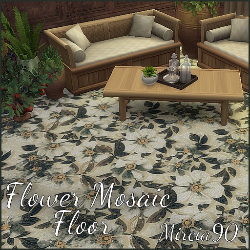 Flower Mosaic Floor #1 - The Sims 4 Build / Buy - CurseForge