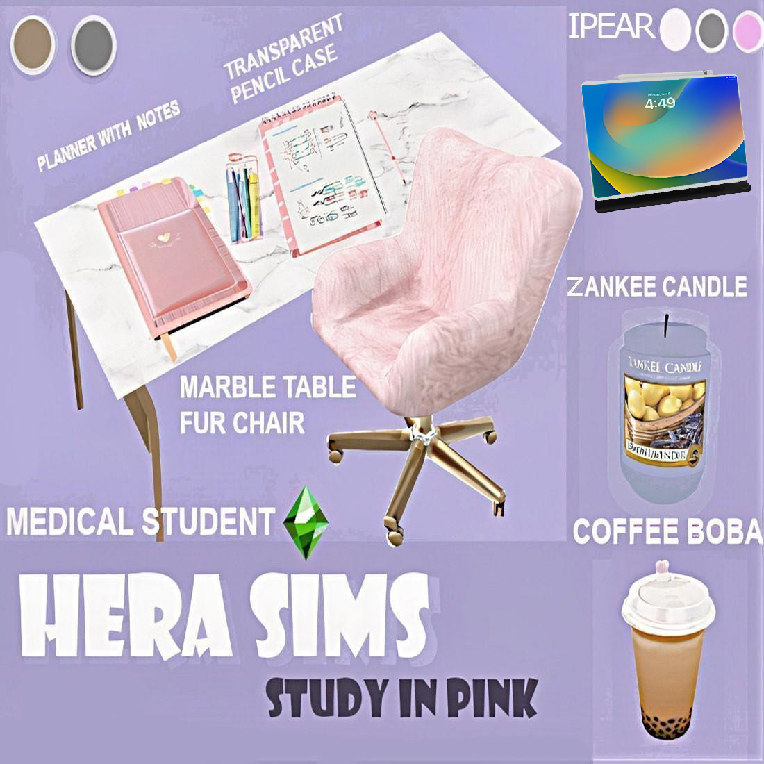Install Study in pink collection - The Sims 4 Mods - CurseForge