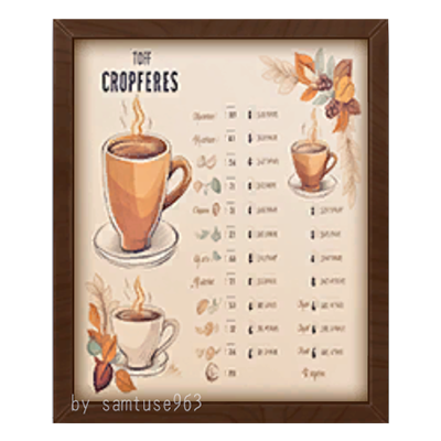 Cafe Menu Frame #2-Samtuse963 - The Sims 4 Build / Buy - CurseForge