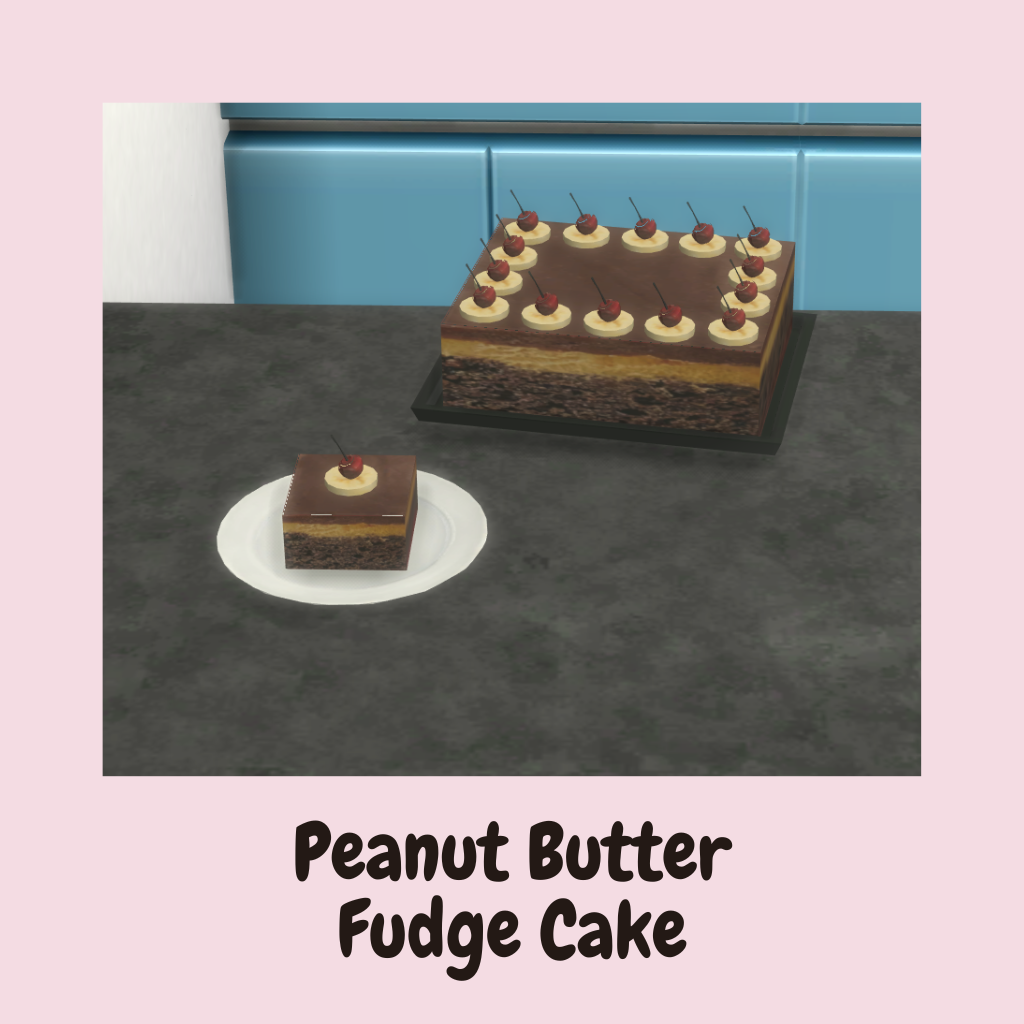 Peanut Butter Fudge Cake - The Sims 4 Mods - CurseForge
