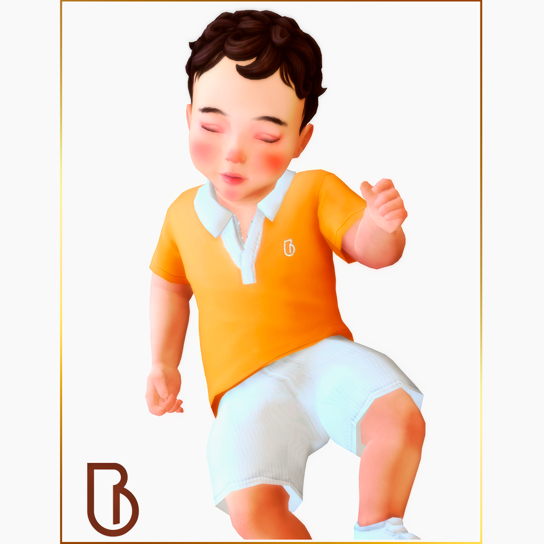 Infant Boy Shirt - Summer Family Outfit - Version 1 - The Sims 4 Create ...