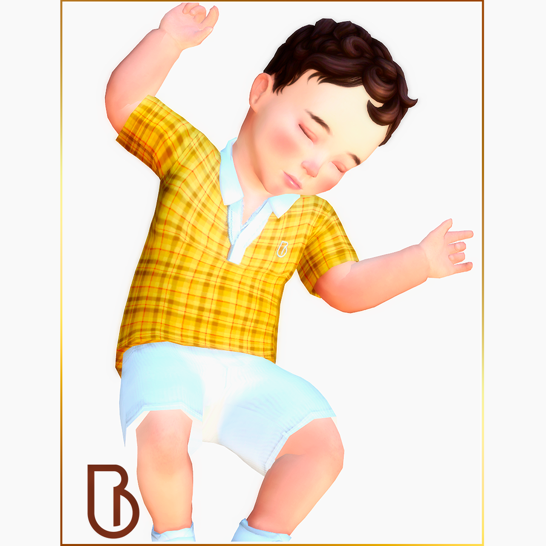 Infant Boy Shirt - Summer Family Outfit - Version 2 - The Sims 4 Create ...
