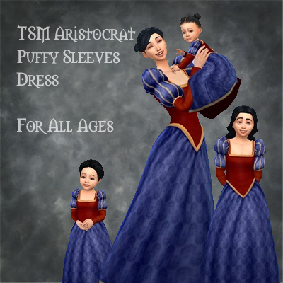 TSM Aristocrat Puffy Sleeves Dress - The Sims 4 Create a Sim - CurseForge