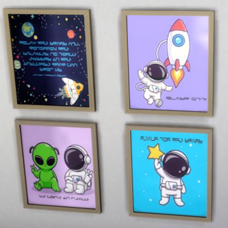 Kids Space Photos Simlish Version - The Sims 4 Build / Buy - CurseForge