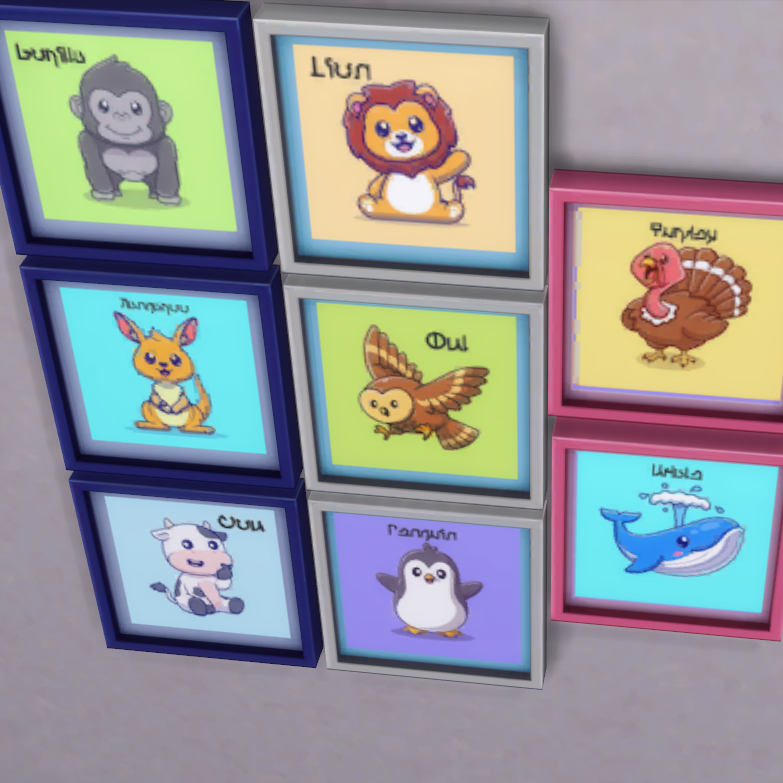 Cute Animal Learning Art Simlish Pt 2 - The Sims 4 Build / Buy - CurseForge