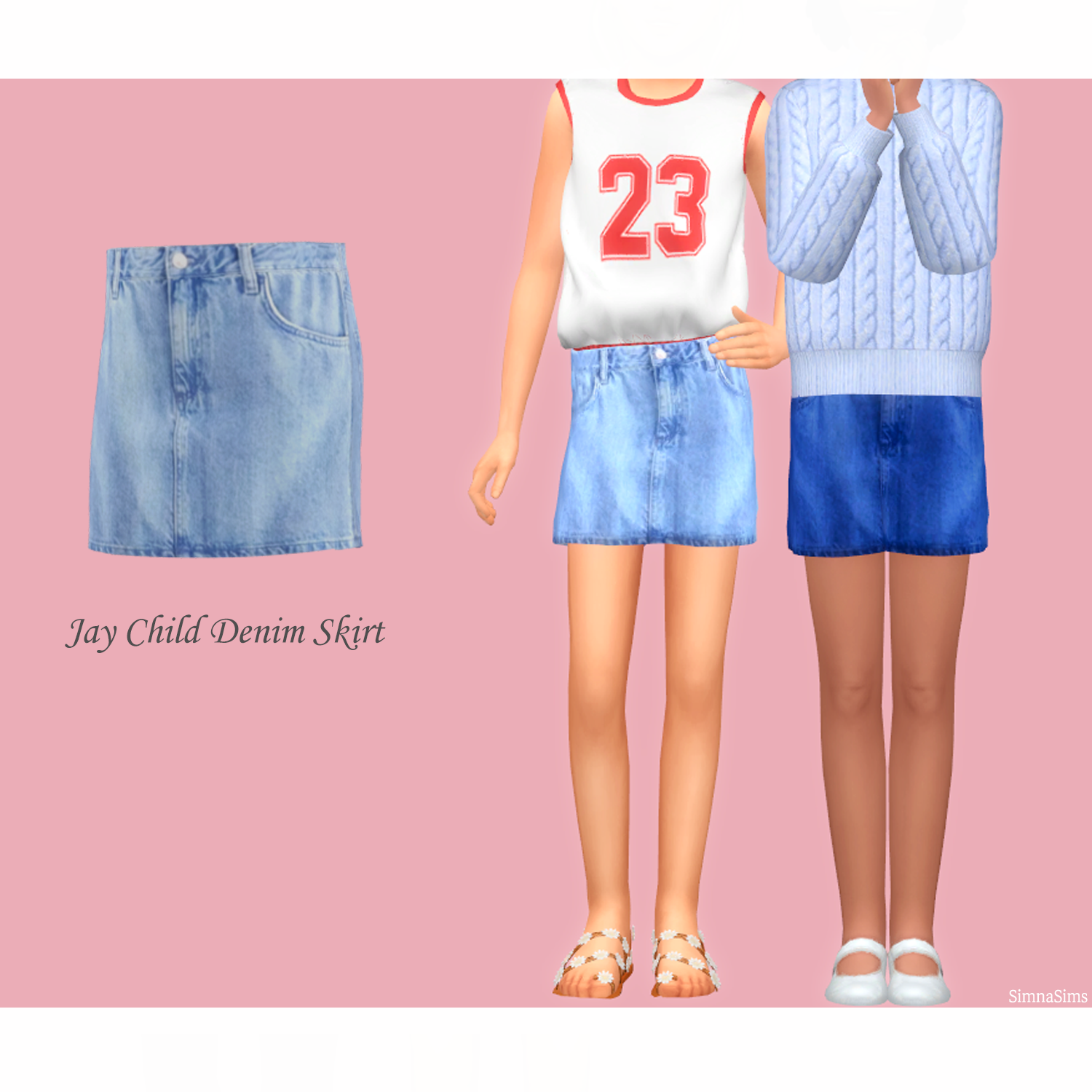 [simna] Jay child denim skirt - The Sims 4 Create a Sim - CurseForge