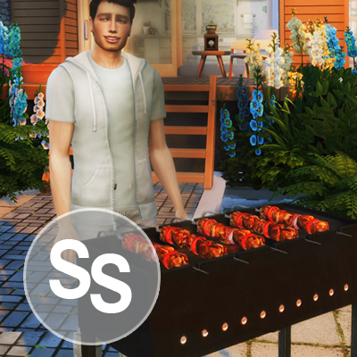 Functional Mangal (BBQ) and 10 recipes on skewers - The Sims 4 Mods ...