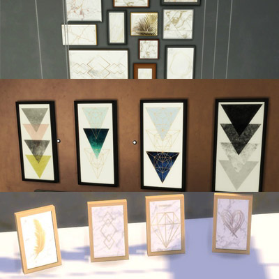 Marble Wall Frames Collection - The Sims 4 Build / Buy - CurseForge