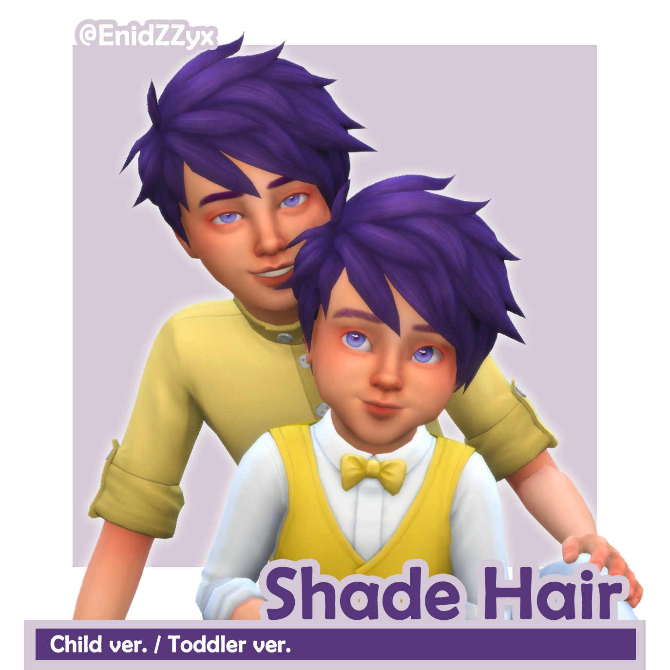 [EnidZZyx] Shade Hair (Child/Toddler ver.) - The Sims 4 Create a Sim ...