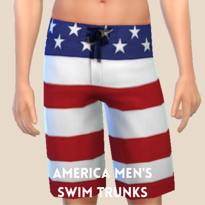 America Men's Swim Trunks - The Sims 4 Create a Sim - CurseForge