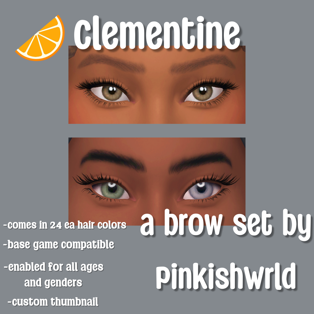 Clementine Brow Set by PinkishWrld - The Sims 4 Create a Sim - CurseForge