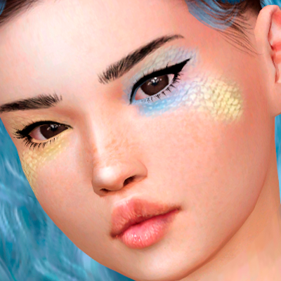 EyeShadow Undine The Mermaid 11 Designs_UPDATE - The Sims 4 Create a ...