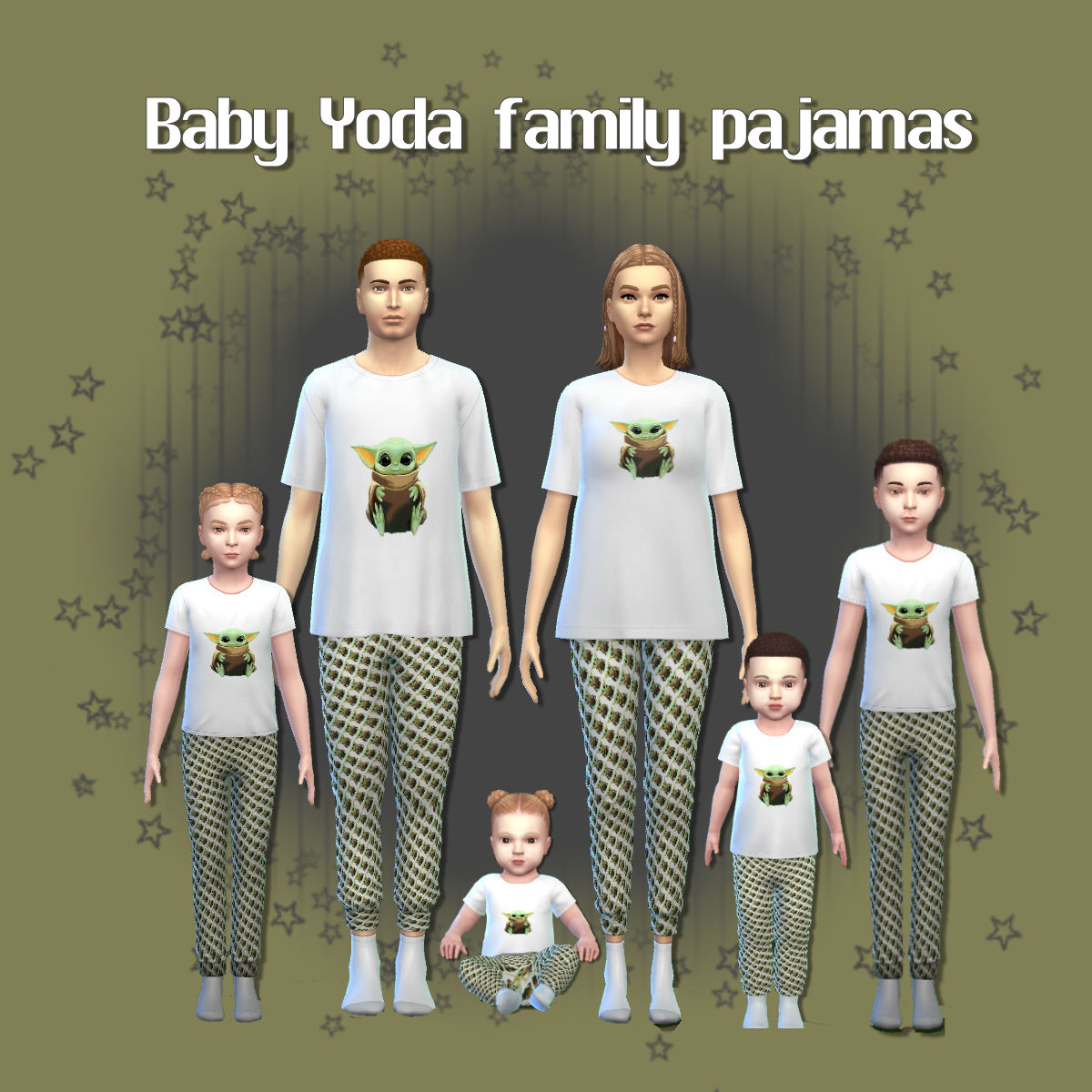 Baby Yoda family pajamas - The Sims 4 Create a Sim - CurseForge