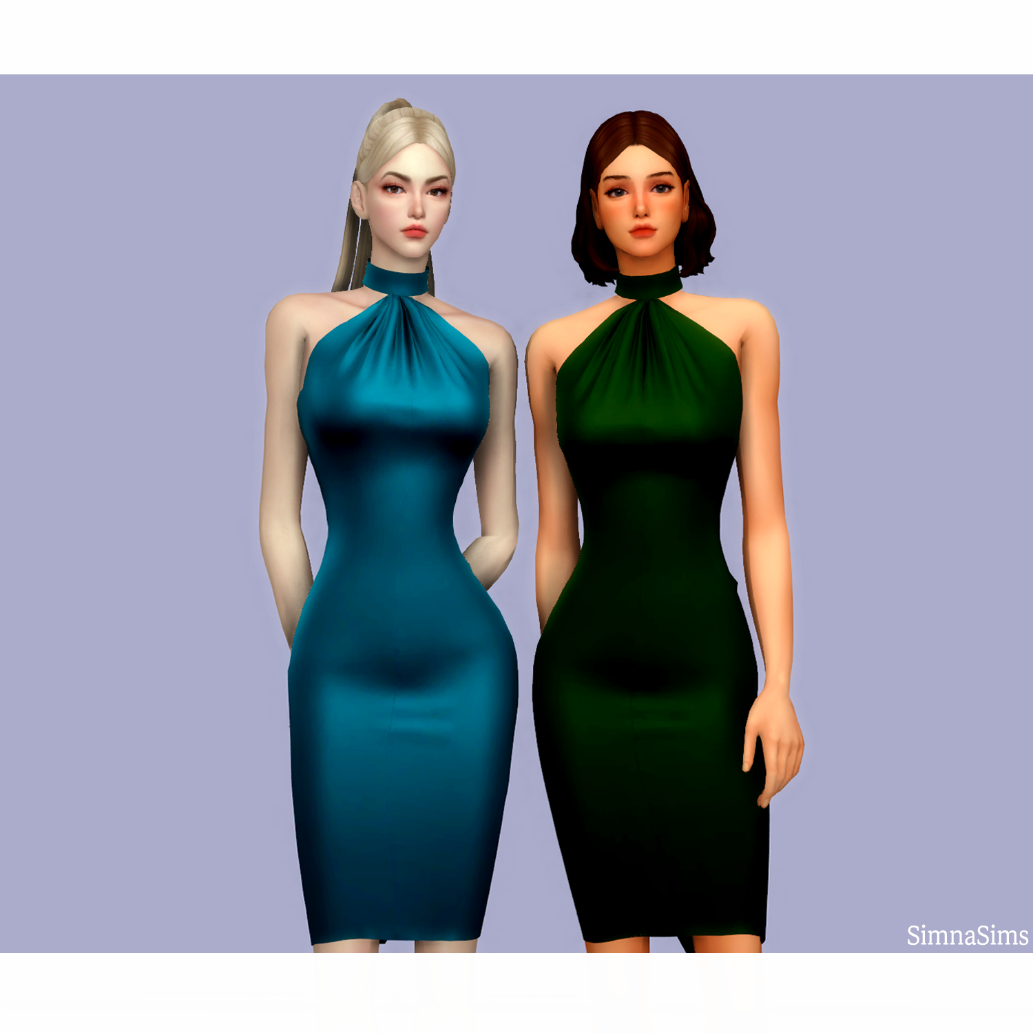 [simna] Rebecca halter neck dress - The Sims 4 Create a Sim - CurseForge