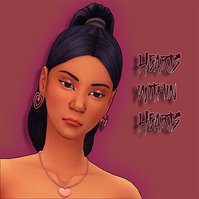 hearts within hearts, earrings - fayethegray - The Sims 4 Create a Sim ...