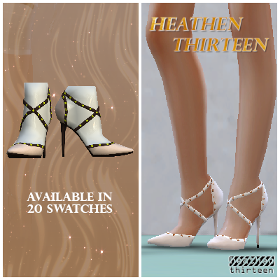 Cross Strap Studded High Heels - The Sims 4 Create a Sim - CurseForge