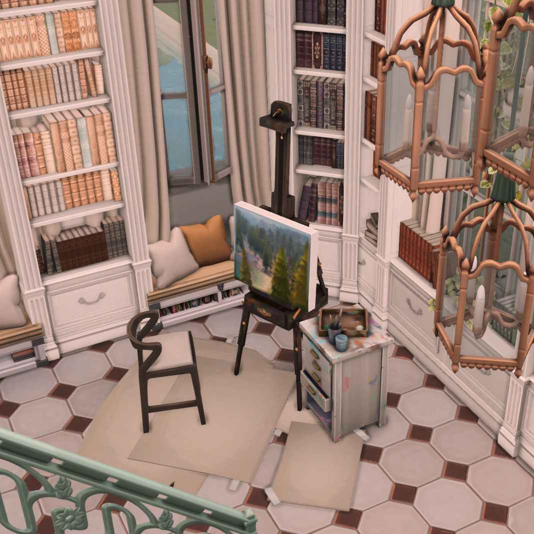 Chateau Library and Art Room - The Sims 4 Rooms / Lots - CurseForge