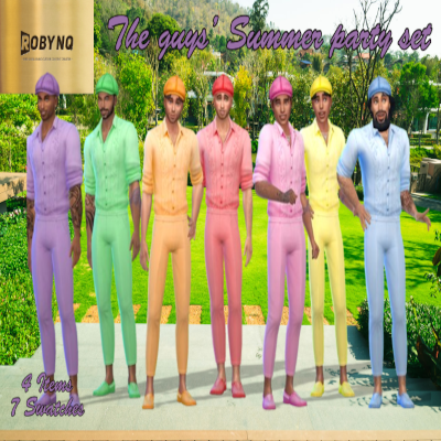 The guys summer party set - The Sims 4 Create a Sim - CurseForge